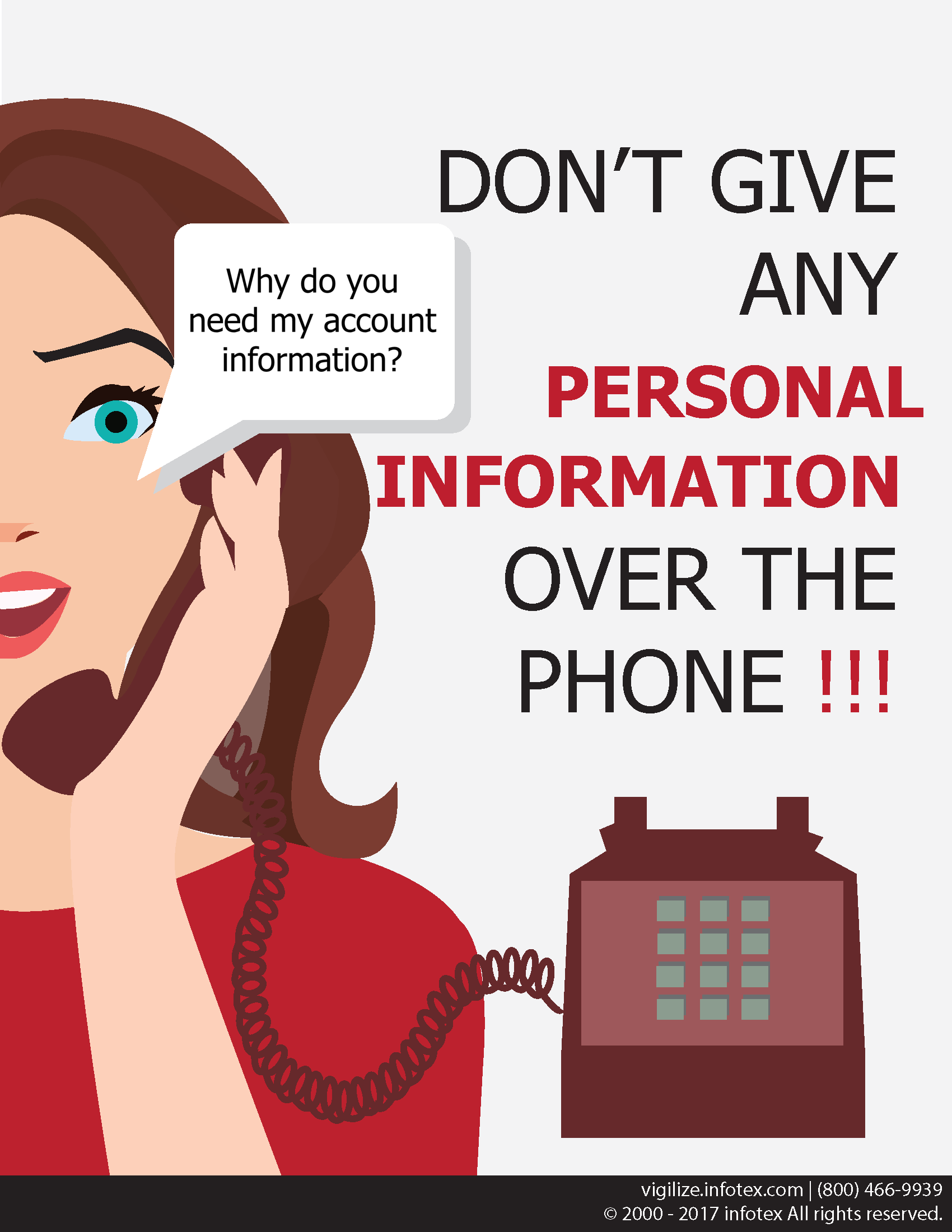 "Phone Phishing" - Awareness Poster (Re-release) - infotex