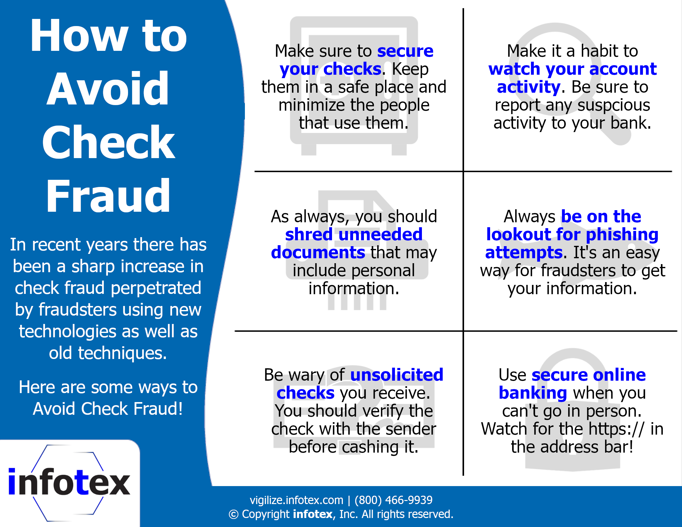 "Check Fraud" - Awareness Poster - infotex