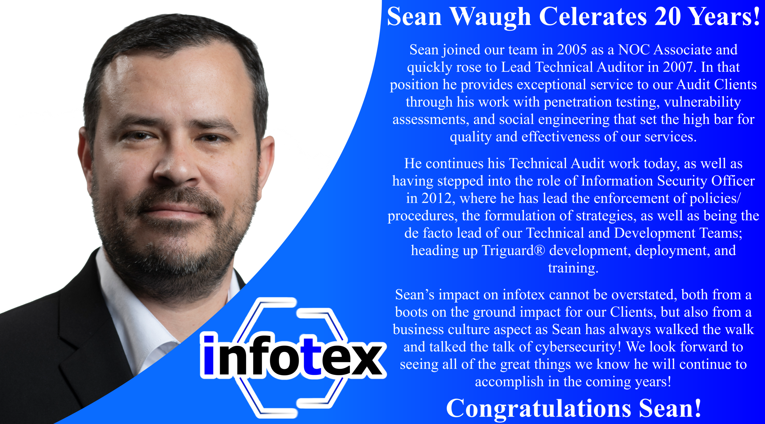 Sean Waugh Celebrates 20-Year Anniversary - infotex